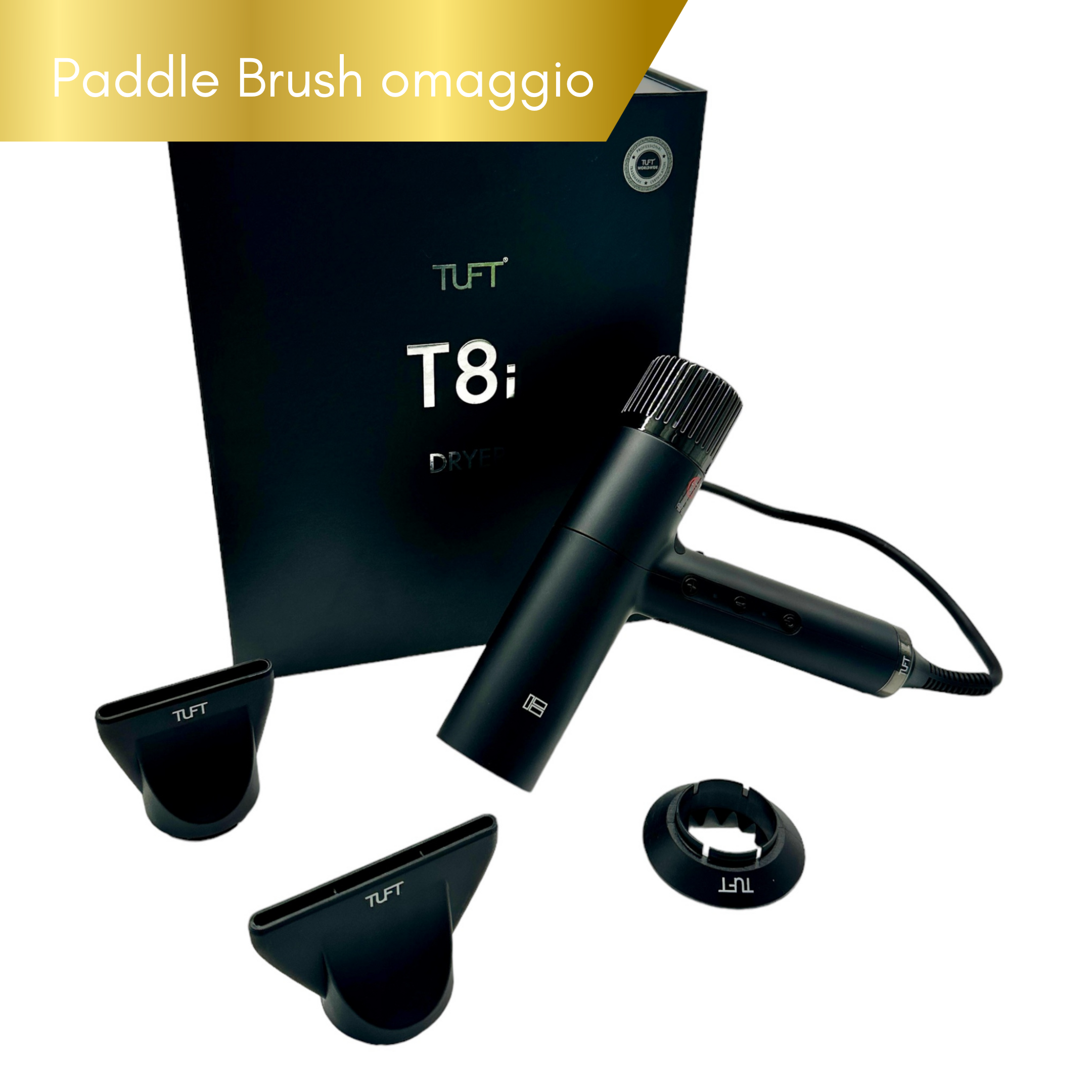 T8i Digital Compact Hairdryer + spazzola paddle omaggio – Tuft Store